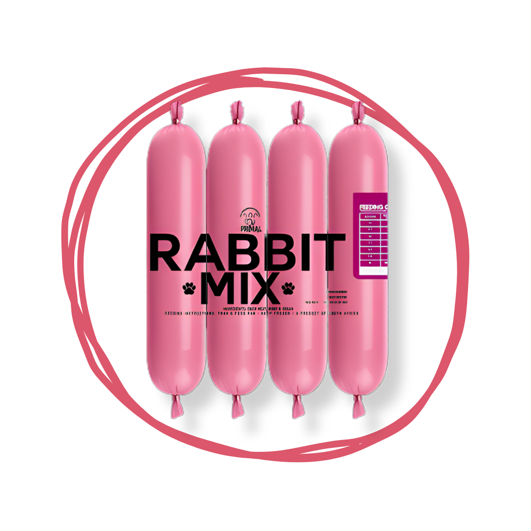 Primal Raw Rabbit Mix Minis (4x250g) – Raw Fed Pets